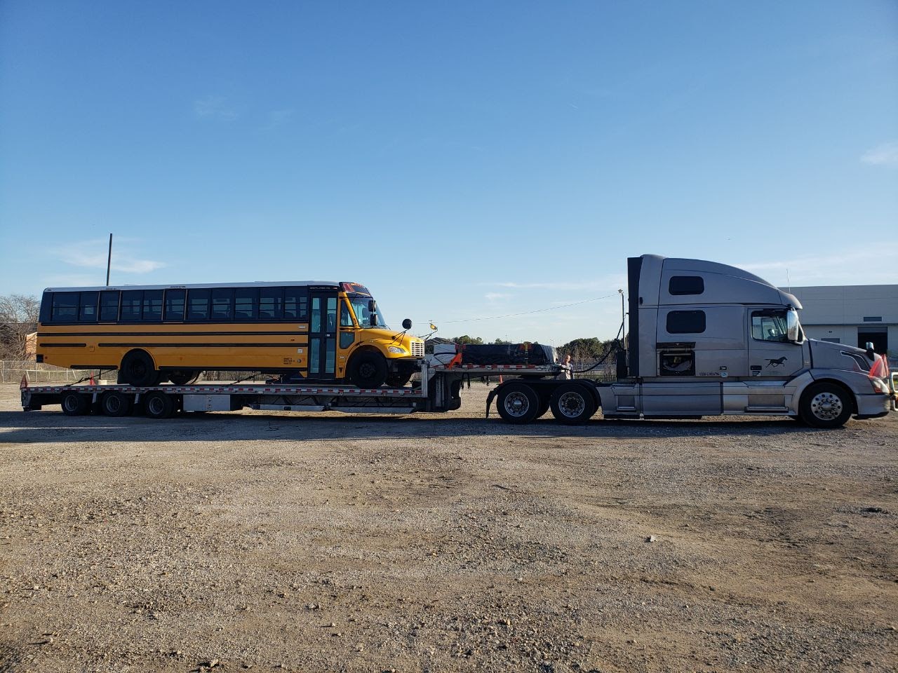 Transporting a 2004 Bluebird School Bus - Heavy Haulers BlogHeavy ...