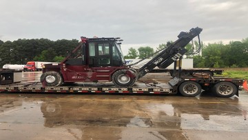 Pneumatic Tire Forklift Transport | Heavy Haulers | (800) 908-6206